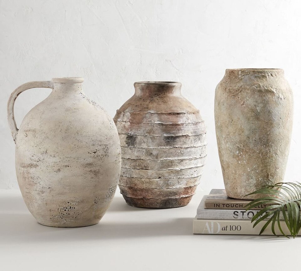 Artisan Handcrafted Terracotta Vases White Pottery Barn Australia